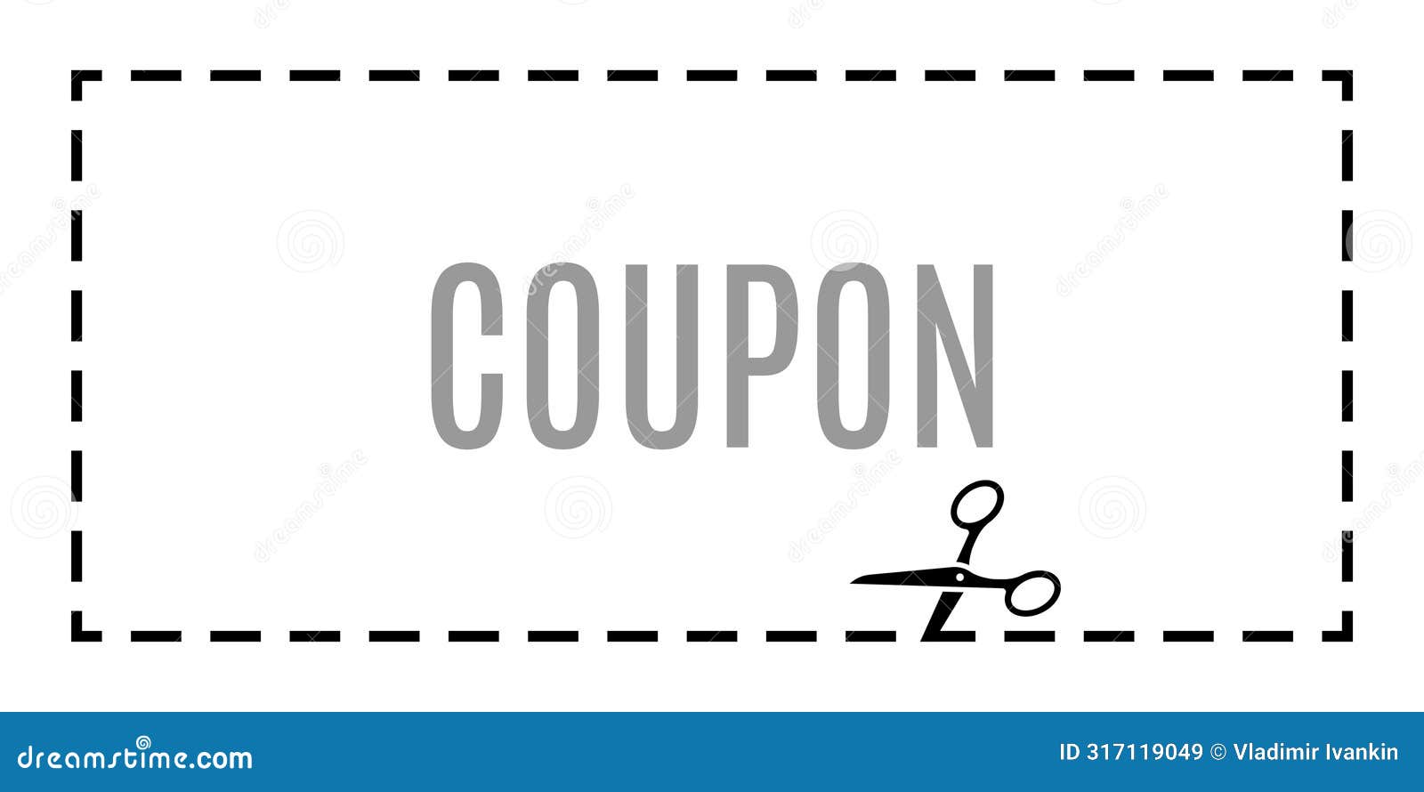 Coupon Flat Style Black Line Color Stock Vector - Illustration of ...
