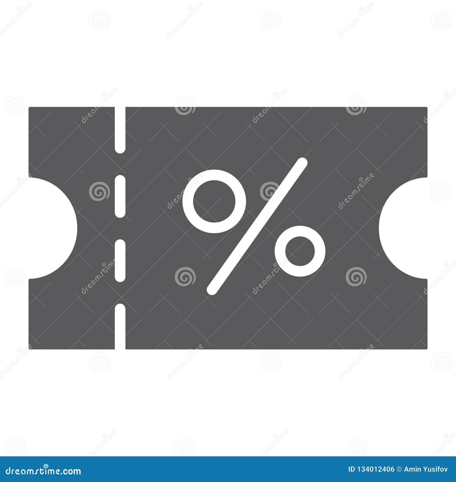 Coupon Glyph Icon, Label And Card, Discount Sign, Vector Graphics, A ...