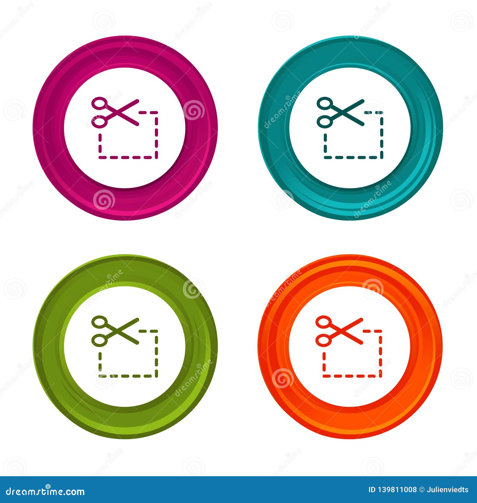 Coupon Icon. Scissor Symbol Stock Vector - Illustration of button ...