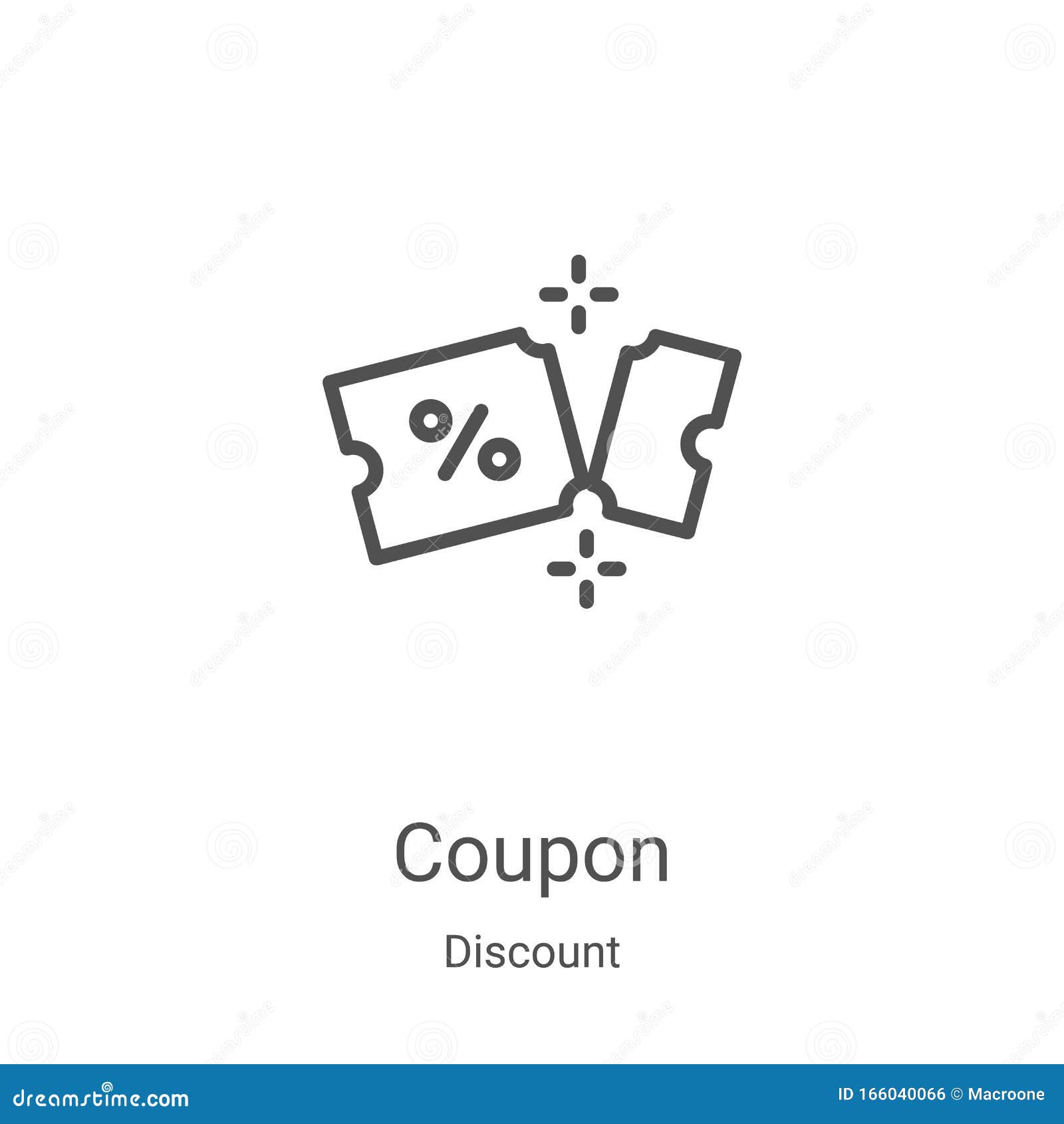 Coupon Icon Vector from Discount Collection. Thin Line Coupon Outline ...