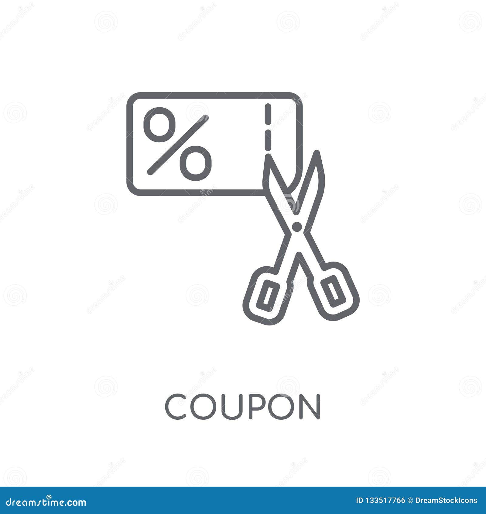 Coupon Linear Icon. Modern Outline Coupon Logo Concept on White Stock ...