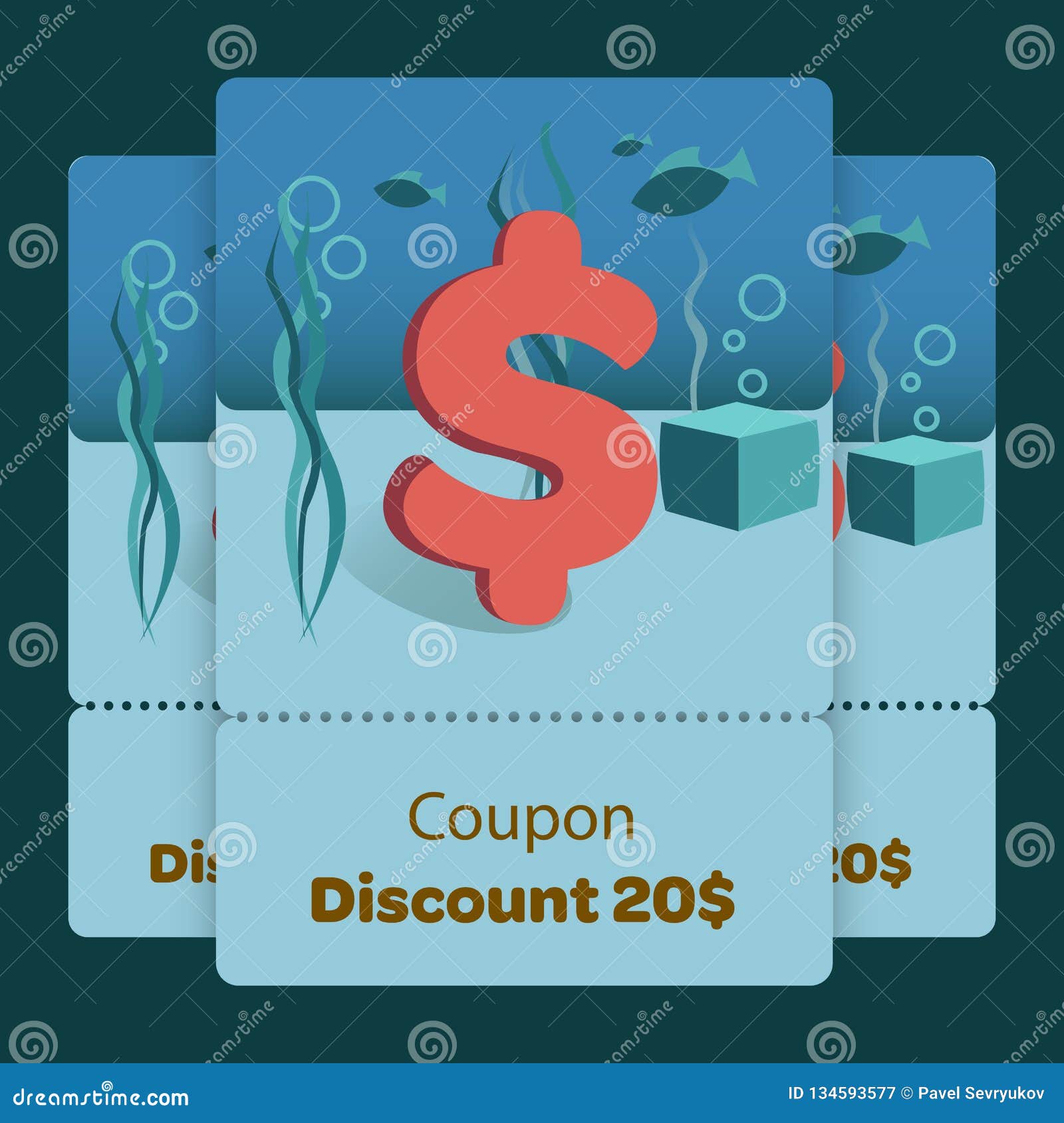 Coupon Promotion with Vector Illustration Flat Design Stock ...