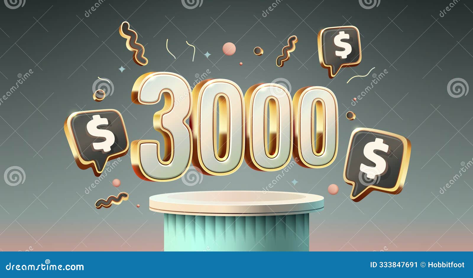 Coupon Special Voucher 3000 Dollar, Check Banner Special Offer. Vector ...