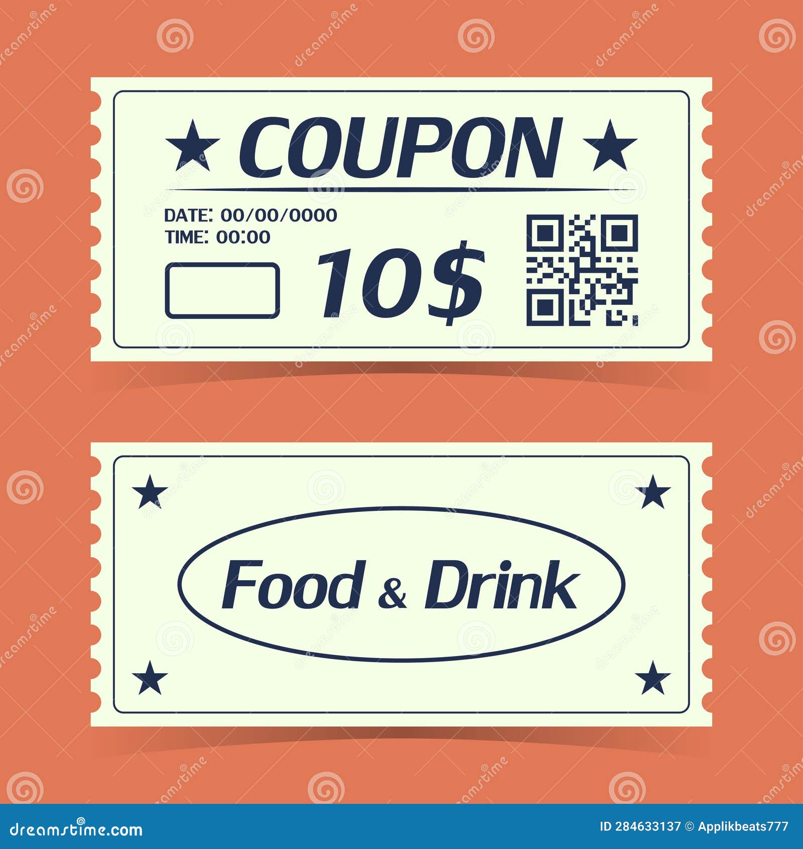 Coupon Ticket Card. Element Template for Design Stock Vector ...