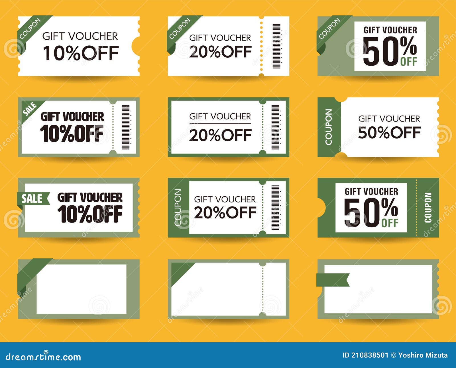 Coupon Ticket Card Element Template for Graphics Design. Vector ...