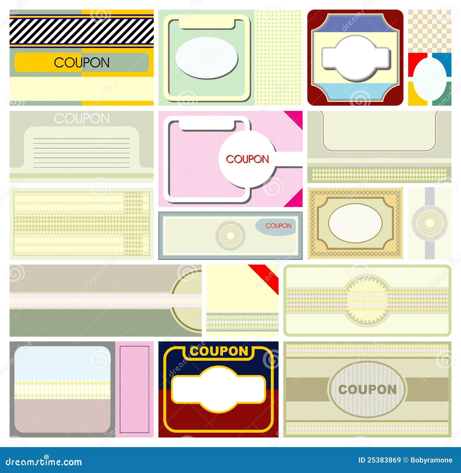 Coupons stock vector. Illustration of abstract, design - 25383869