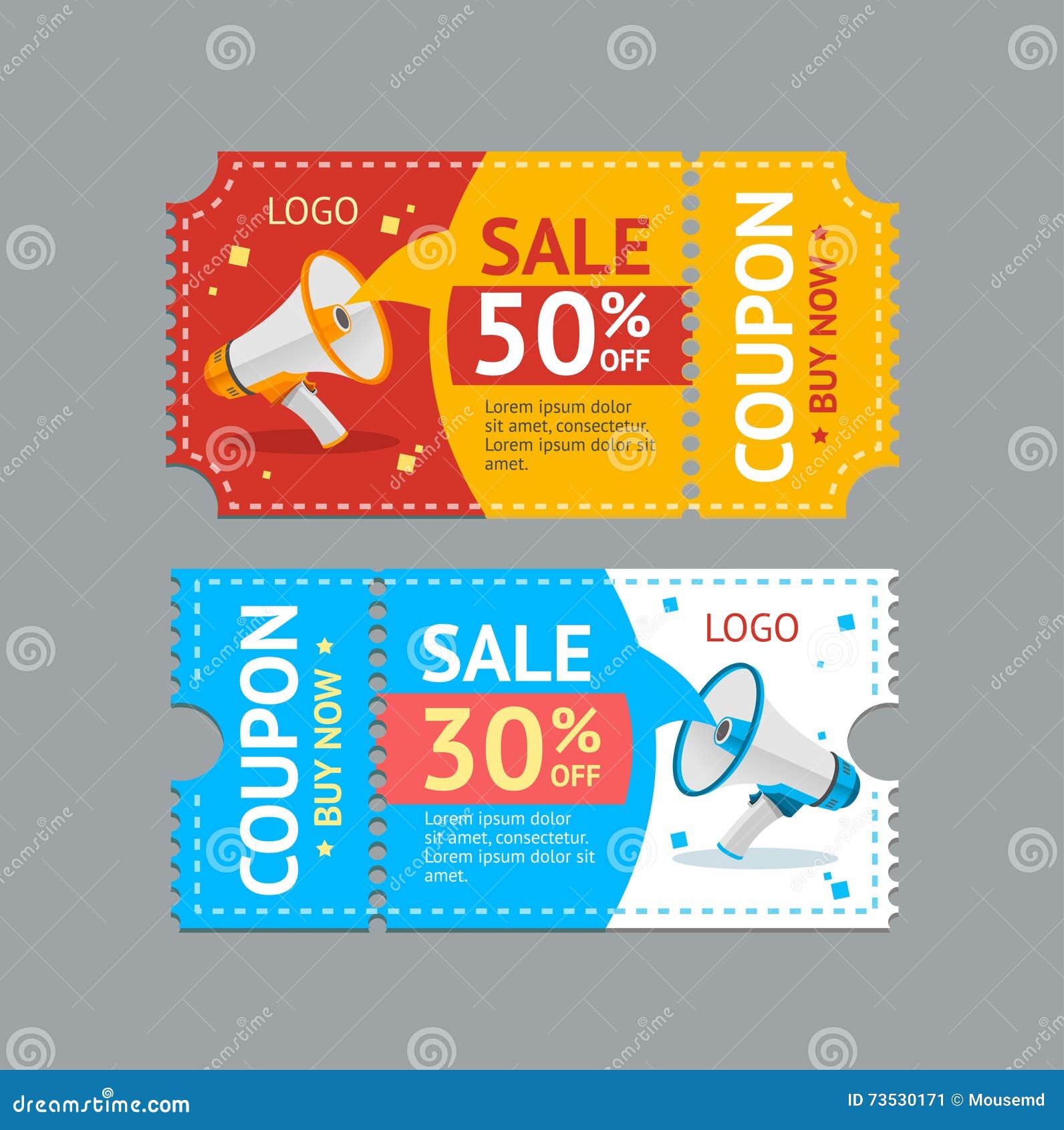 Couponverkoop Vector vector illustratie. Illustration of korting - 73530171