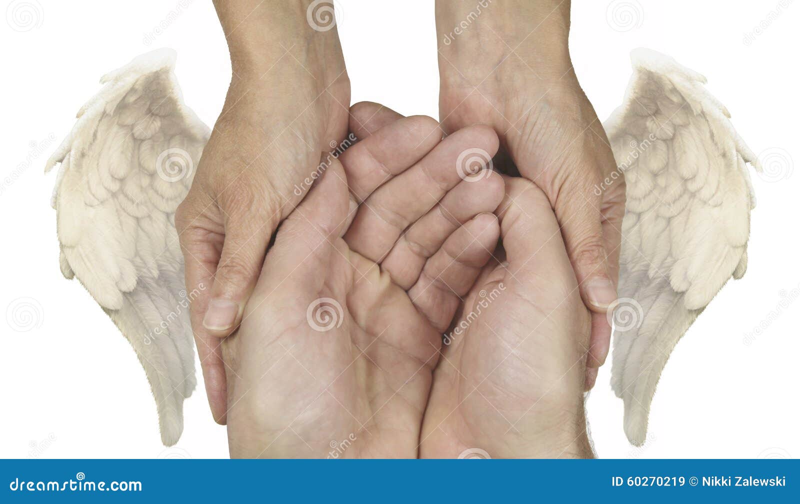 Coups De Main Symboliques Avec Angel Wings Image stock - Image du ...