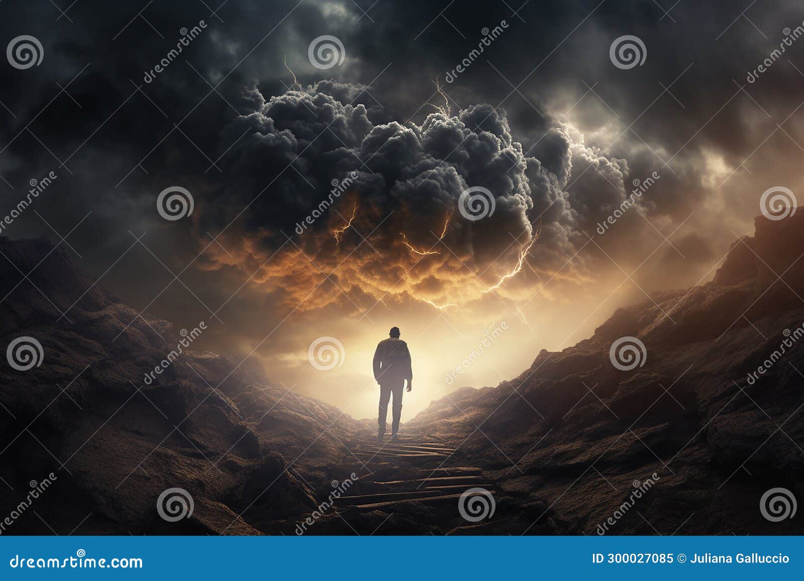 Courage in adversity stock image. Image of path, courageous - 300027085