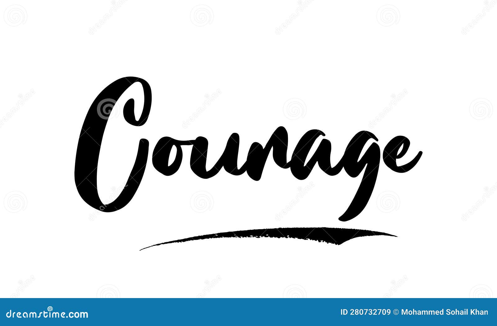 Courage Bold Typography Lettering Text Vector Design Quote Stock Vector ...