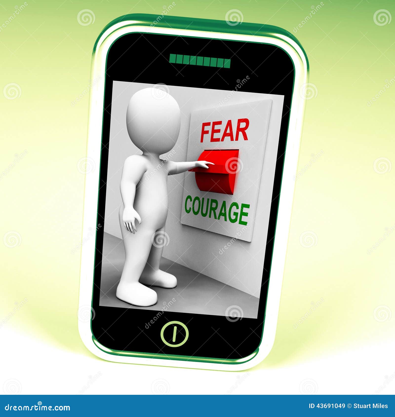 Courage And Fear Antonyms Word Card, Opposites Concept. Flashcard For ...
