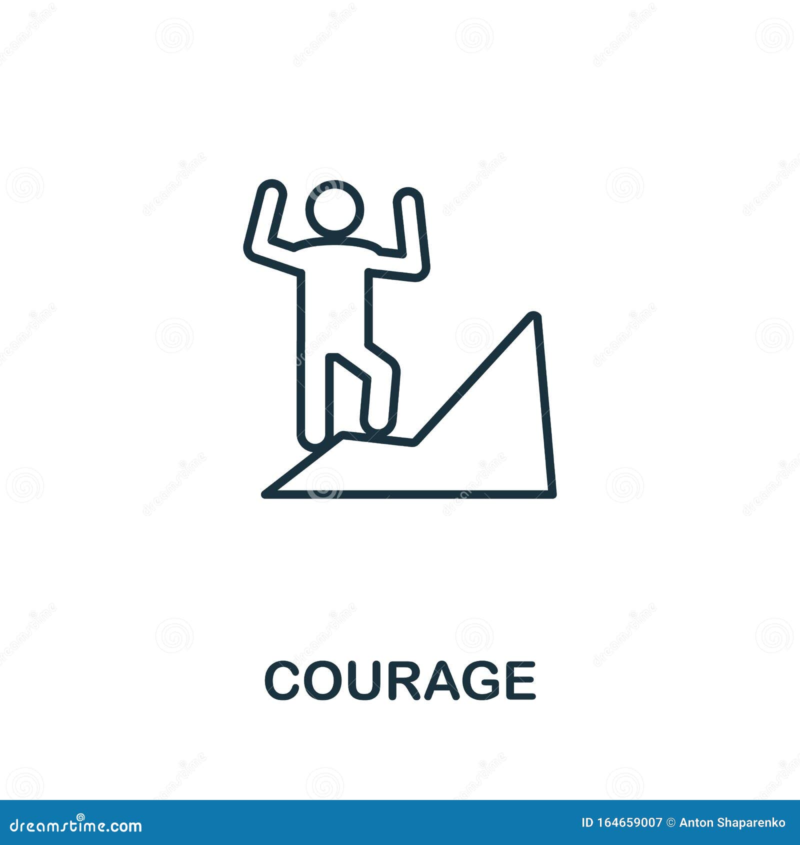 Courage Icon Outline Style. Thin Line Creative Courage Icon for Logo ...