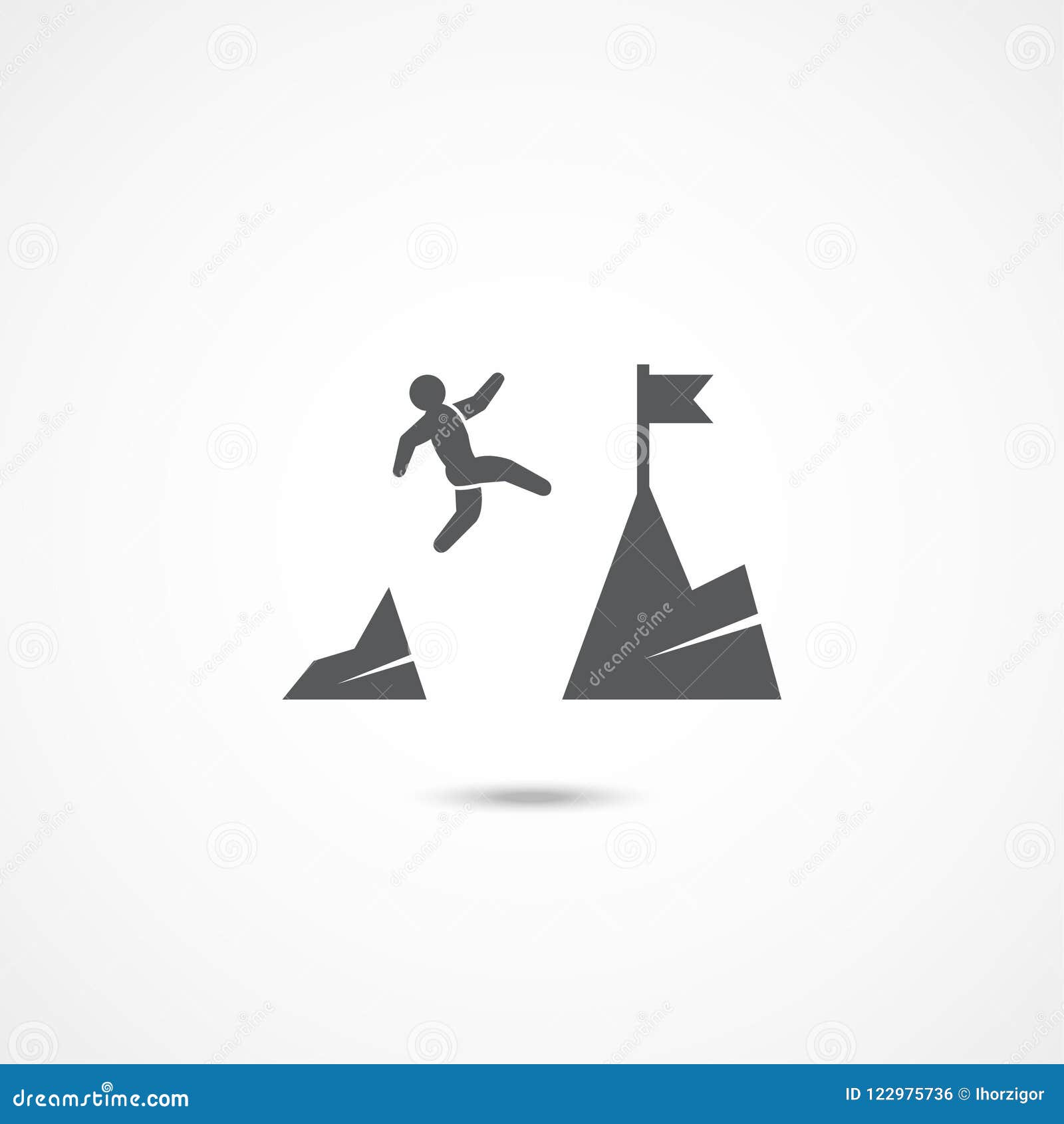 Courage icon on white stock vector. Illustration of motivation - 122975736