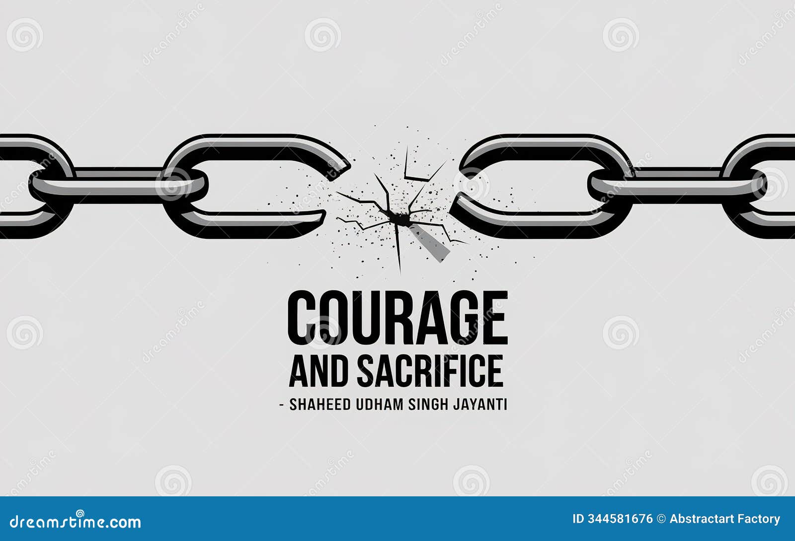 Courage and Sacrifice Concept with Broken Chains and Key Stock ...