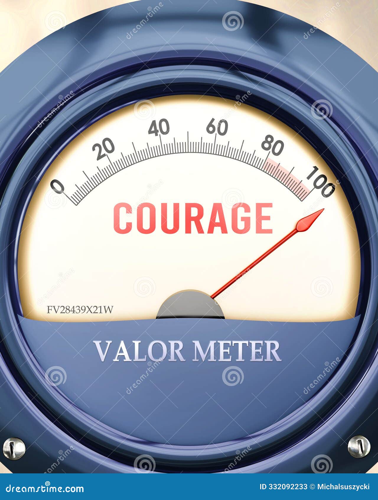 Courage and Valor Meter that is Hitting a Full Scale, Showing a Very ...