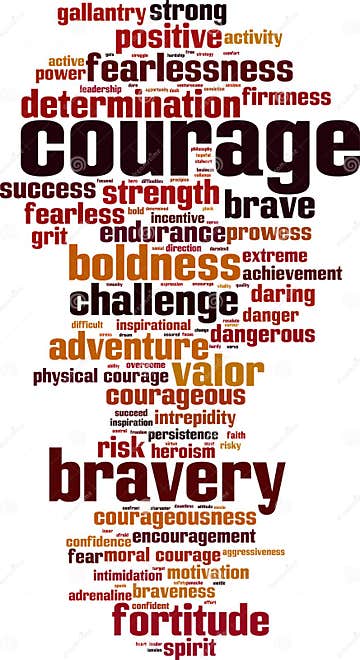 Courage word cloud stock vector. Illustration of boldness - 179915481