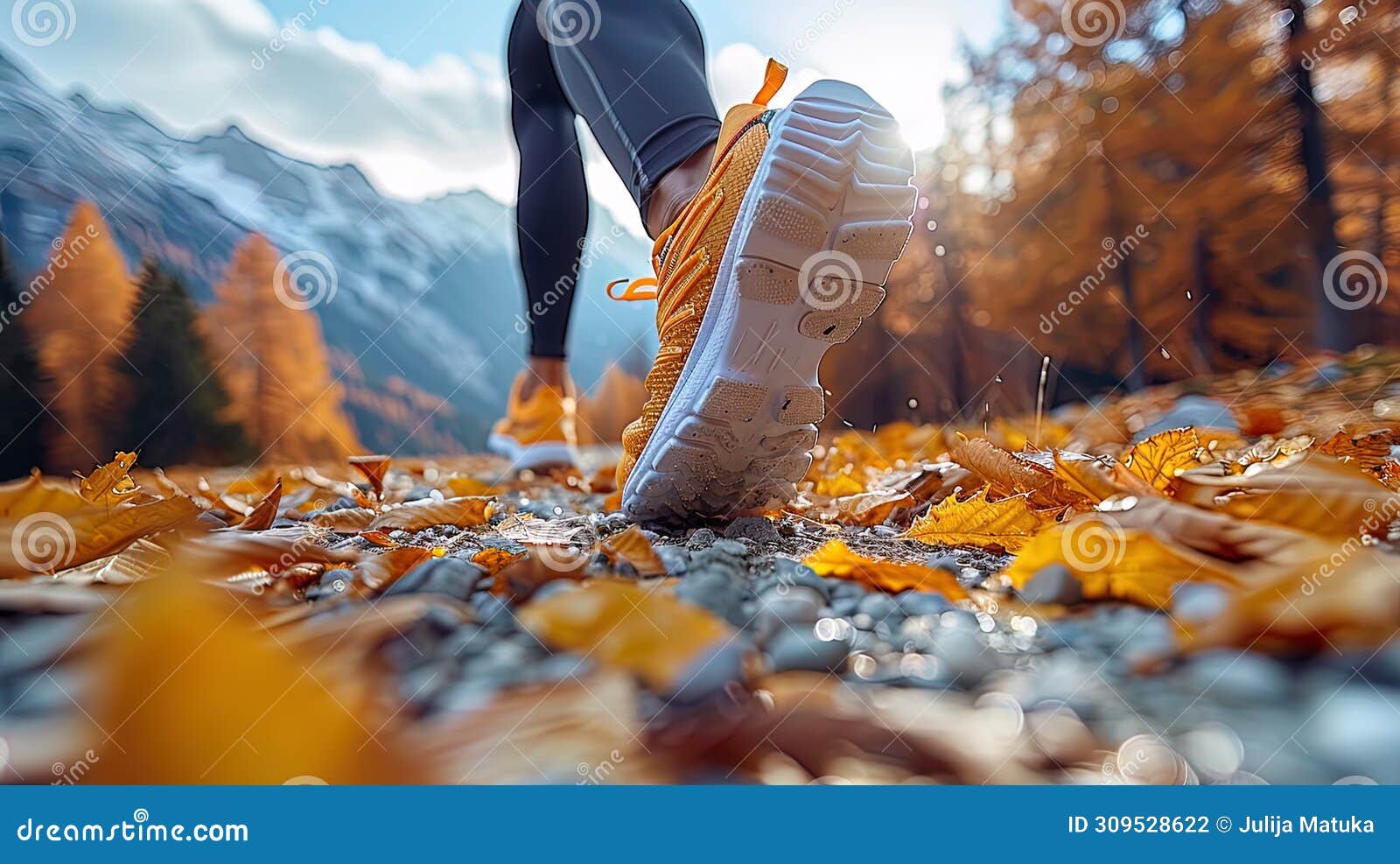 Courageous Runner with a Prosthetic Leg Crosses a Challenging Terrain ...