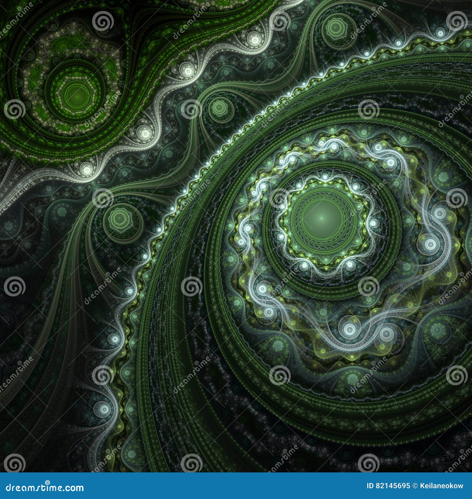 Courbe Verte Brillante De Fractale Illustration Stock - Illustration du ...