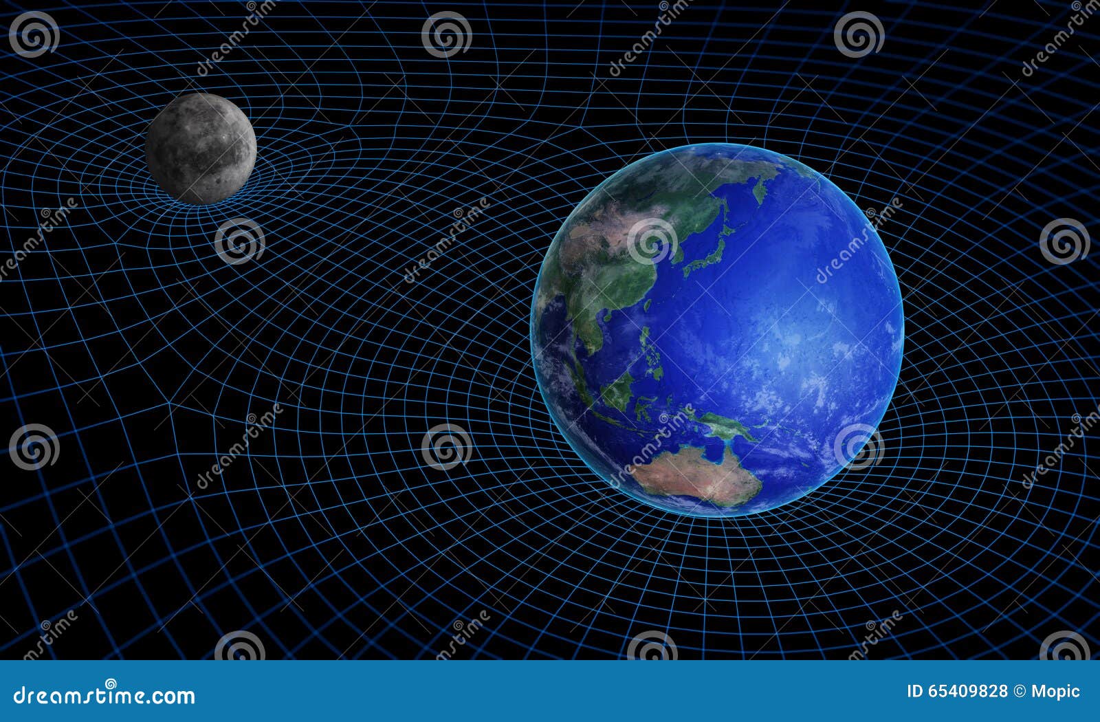 Courbure De Continuum D'espace-temps Illustration Stock - Illustration ...