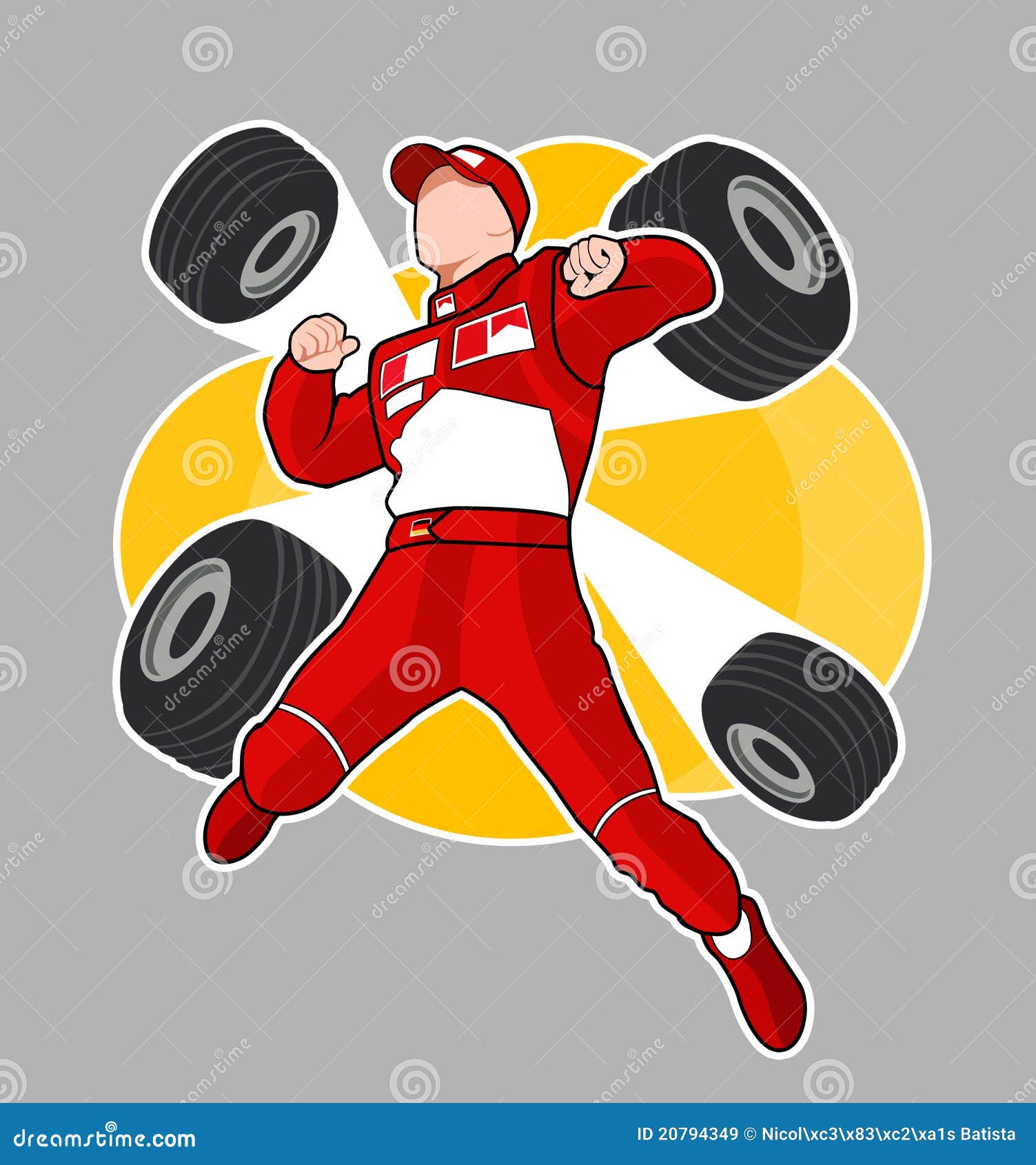 Coureur Rouge De La Formule 1 Illustration Stock - Illustration du ...