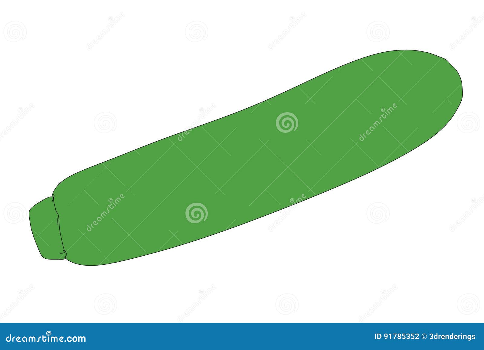 Courgette stock illustration. Illustration of food, cartoon - 91785352