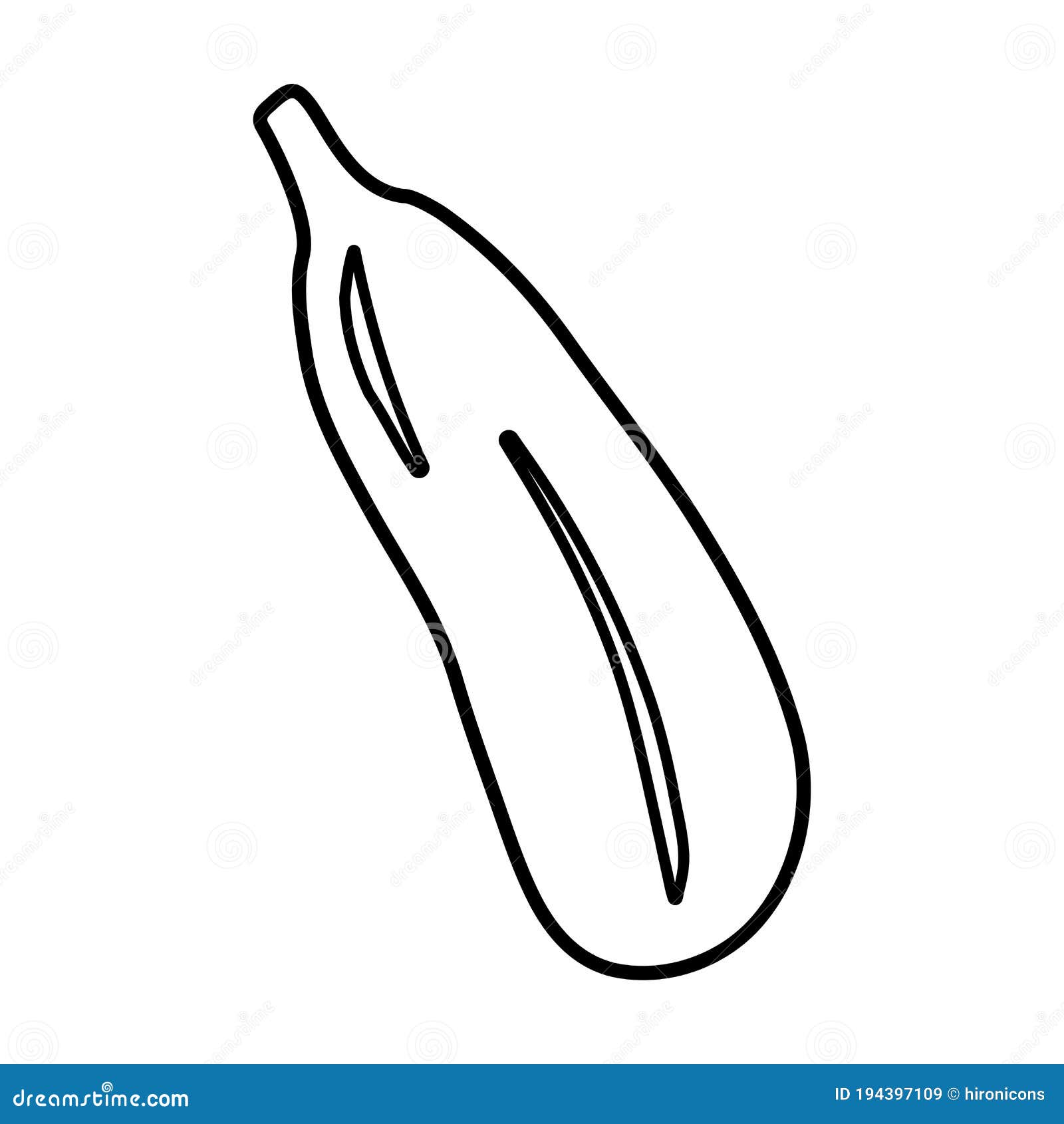 Courgette Line Icon. Editable Outline Vector Design Is Isolated On A ...