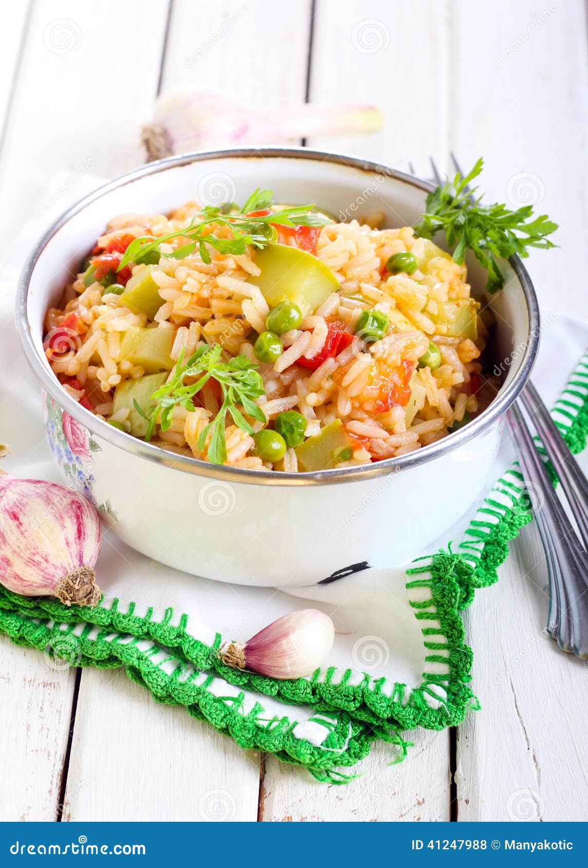 Courgette, pea risotto stock photo. Image of food, peas - 41247988