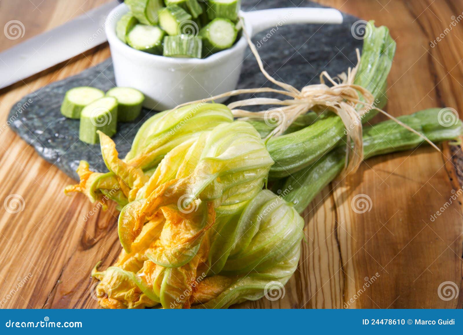 Courgette and Pumpkin Flower Stock Photo - Image of yellow, flower ...