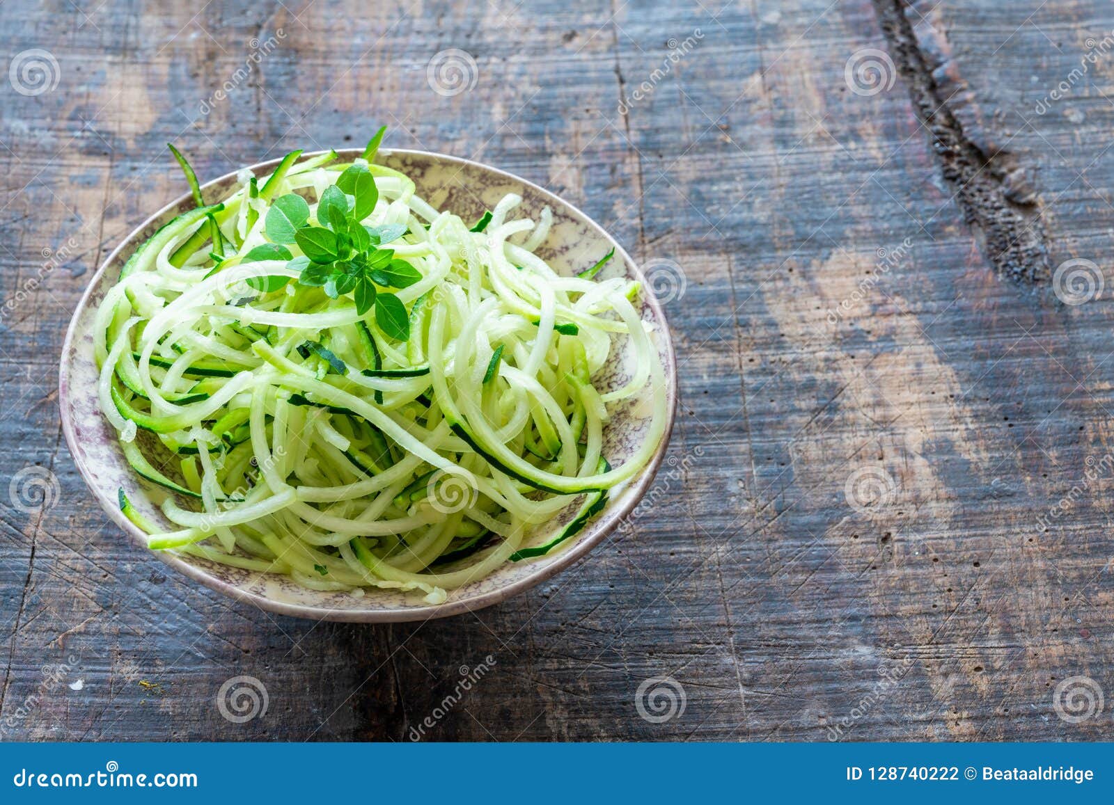 Courgette spaghetti stock photo. Image of leaf, courgette - 128740222