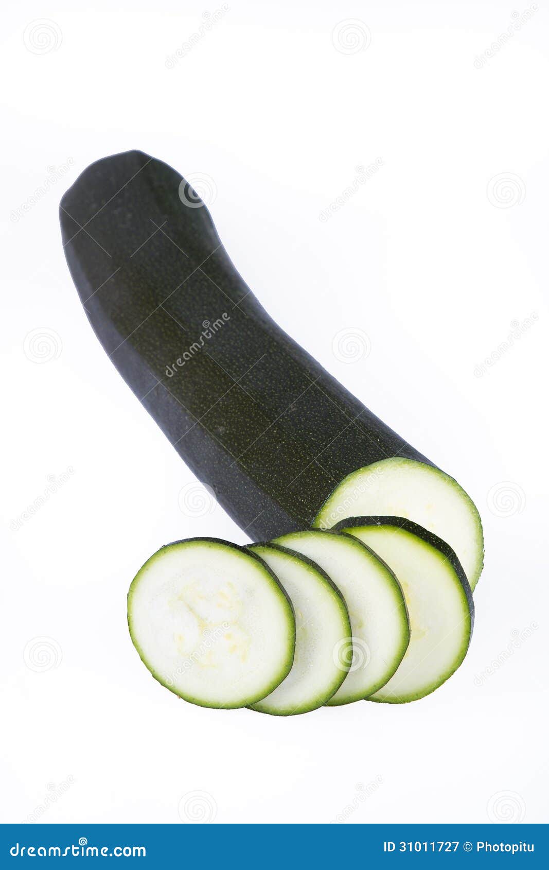 Courgettes with slices stock image. Image of portion - 31011727
