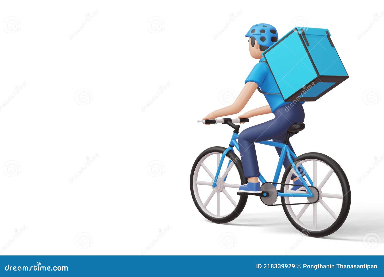 Courier Bicycle Delivery Bicycle With Parcel Box On The Back Delivering ...