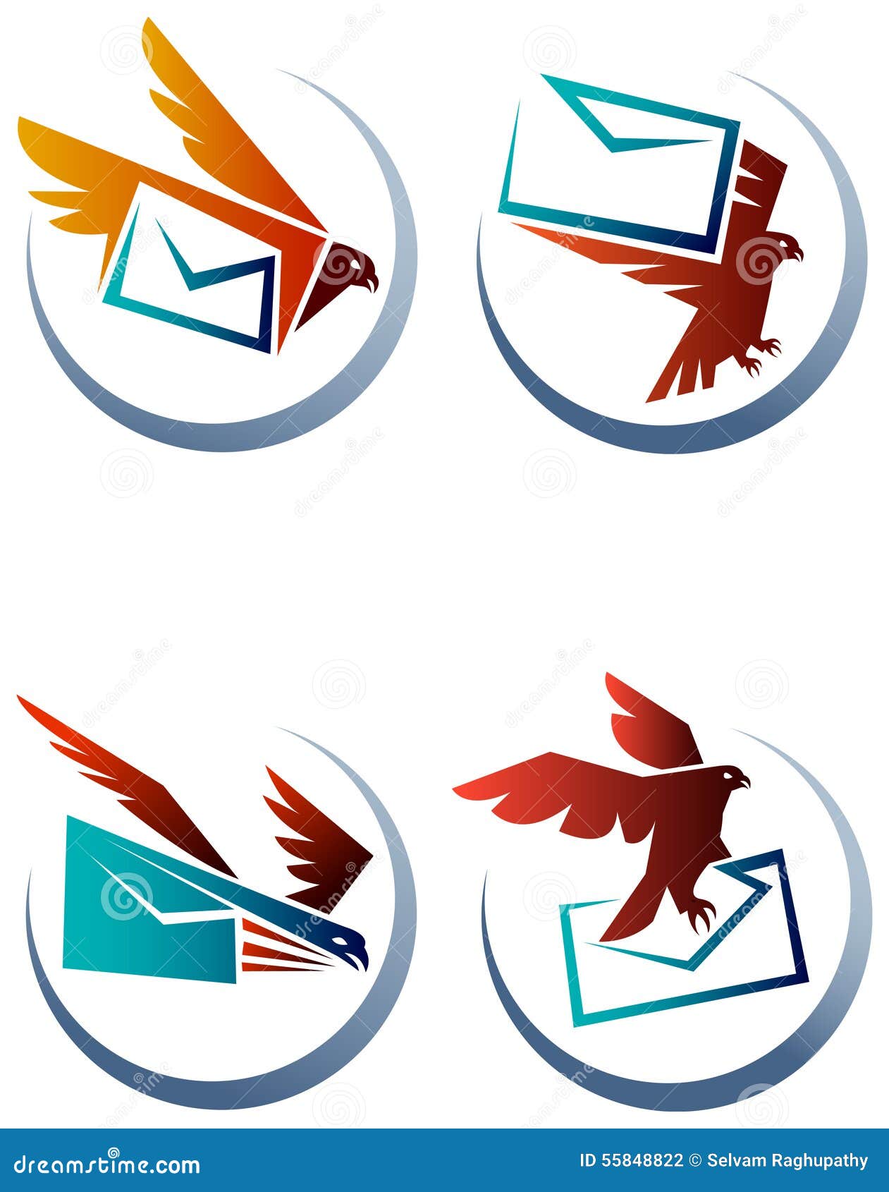 Courier bird stock vector. Illustration of distribution - 55848822