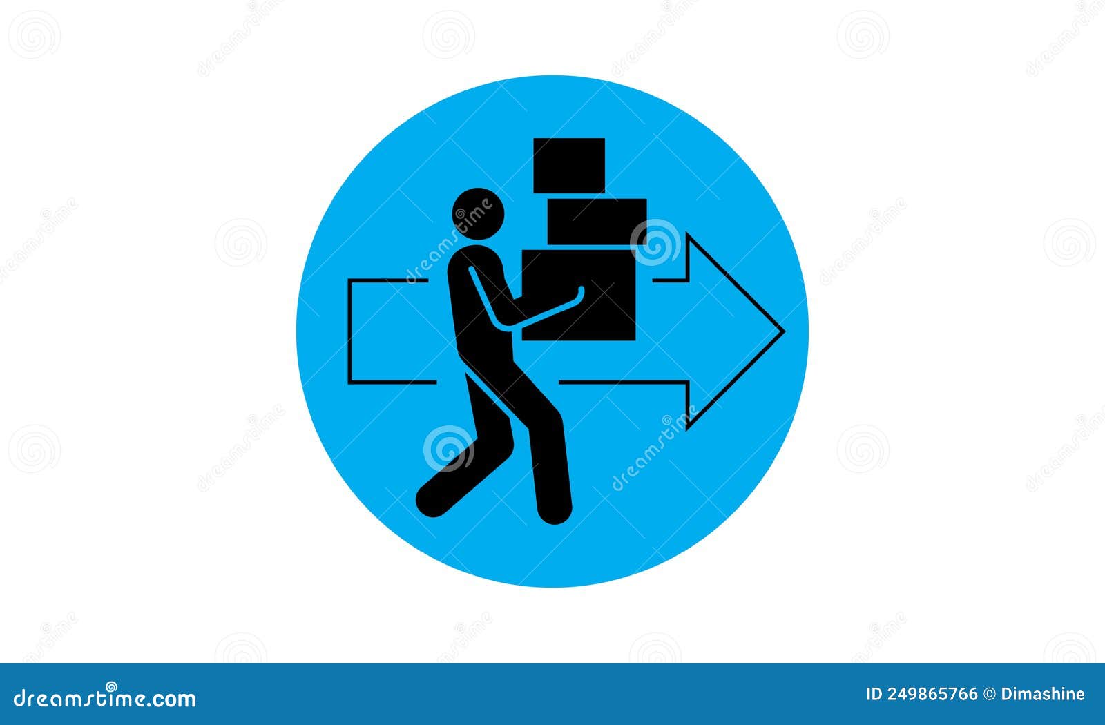 Courier Carries the Boxes. Lots of Mailboxes in Hand. Service Delivery ...