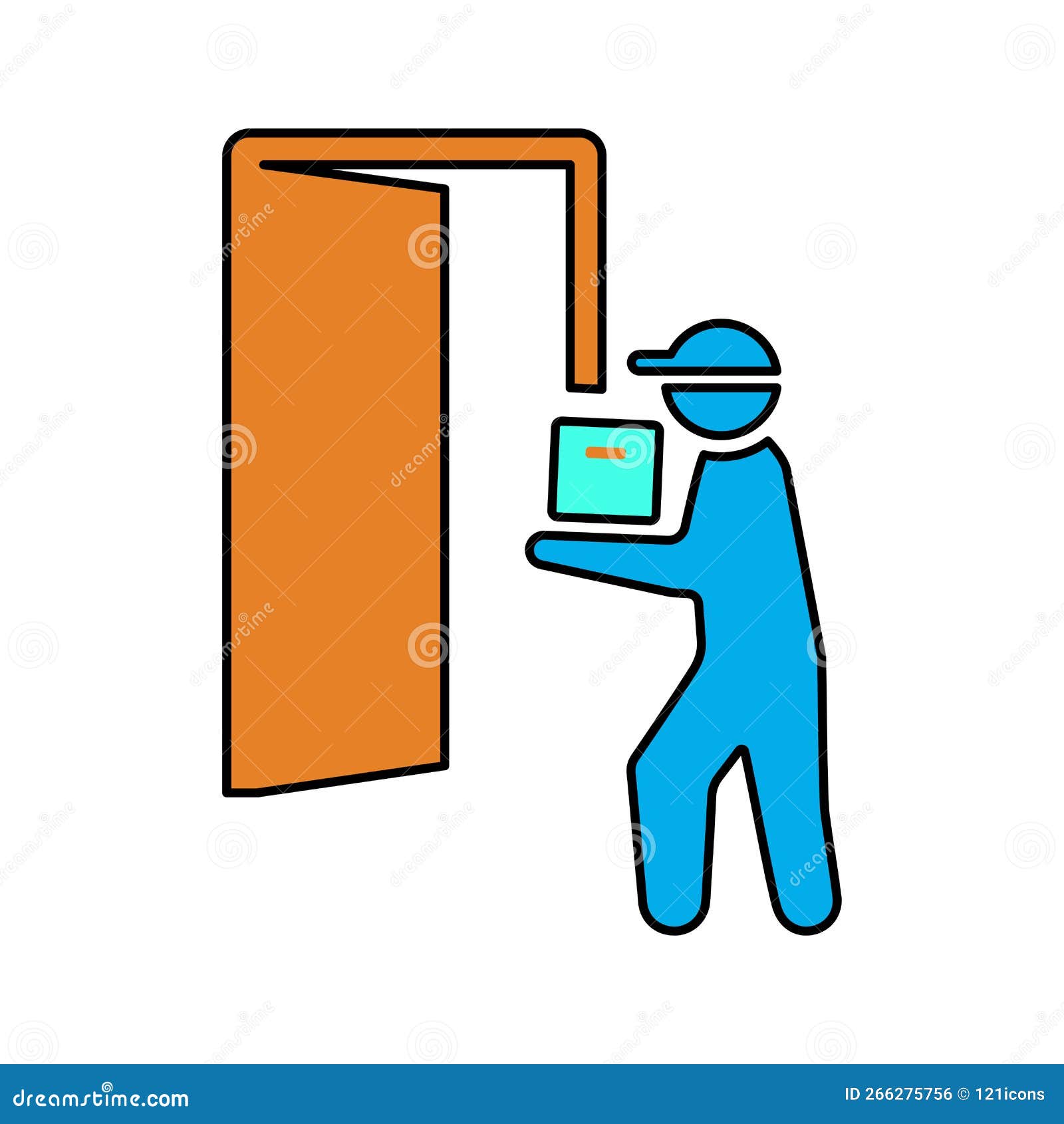 Courier, Deliver, Deliverable Icon. Black Vector Graphics Stock ...