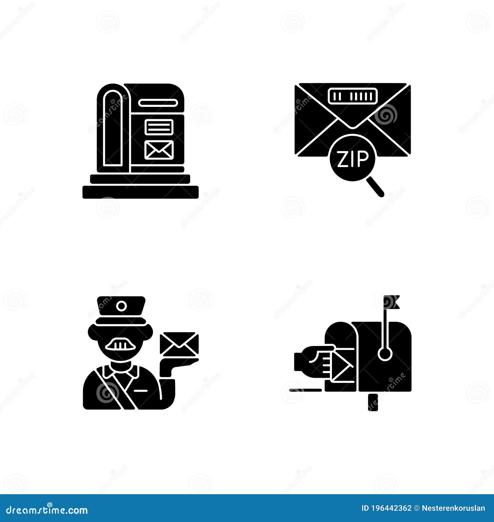 Sad Black Mailman Cartoon Character | CartoonDealer.com #174549371