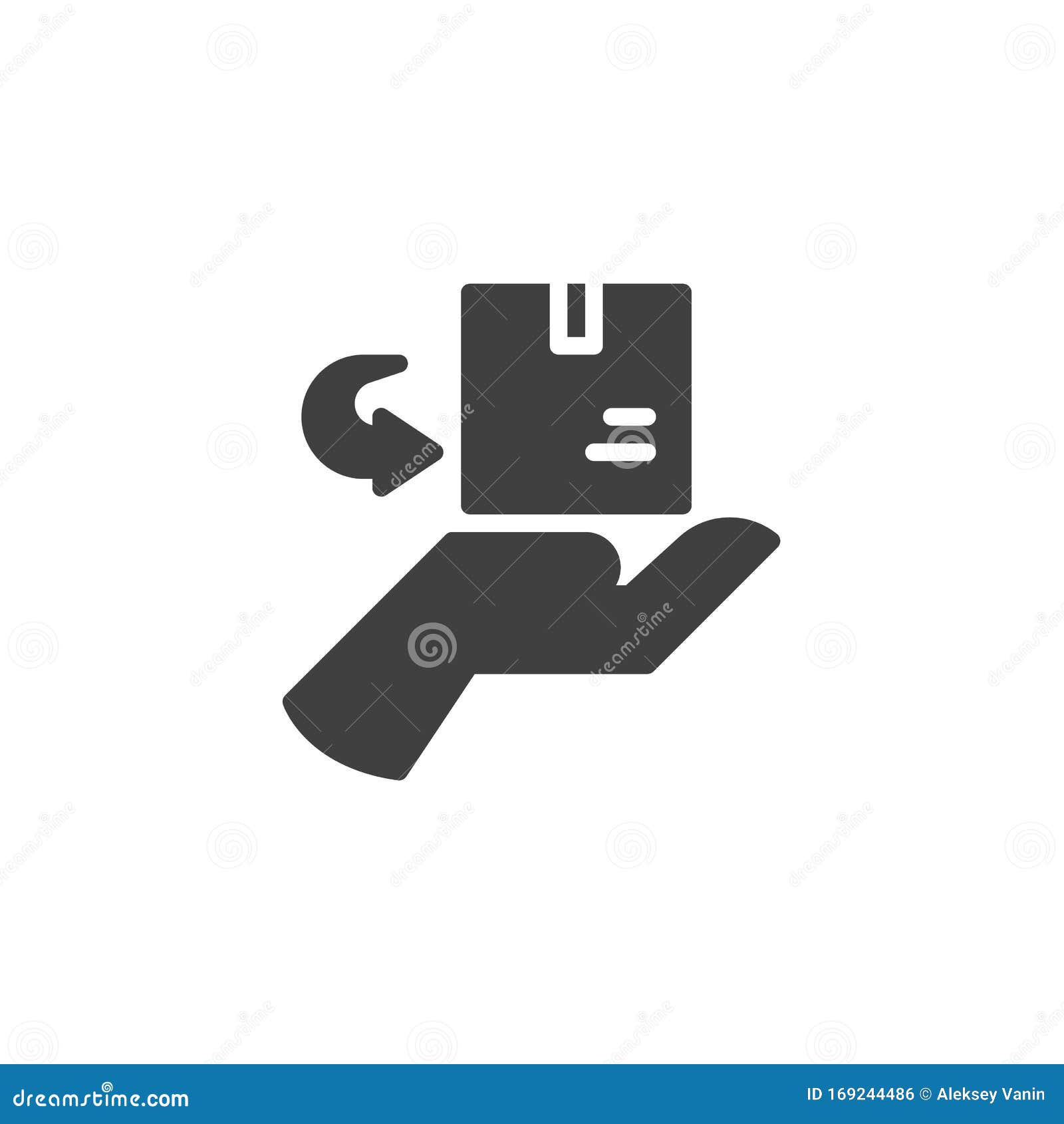 Courier Delivery Hand Vector Icon Stock Vector - Illustration of postal ...