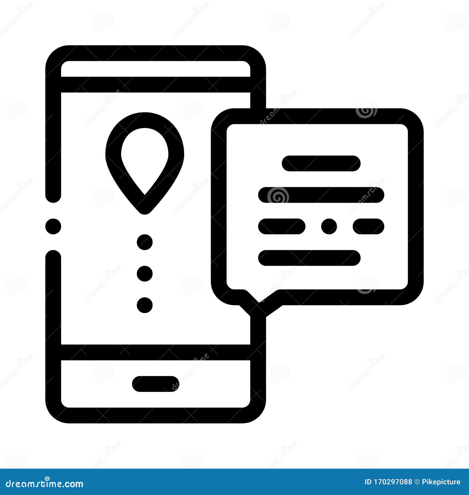 Courier Delivery Mobile Application Icon Vector Outline Illustration ... Courier Delivery Mobile Application Icon Vector Outline Illustration ...