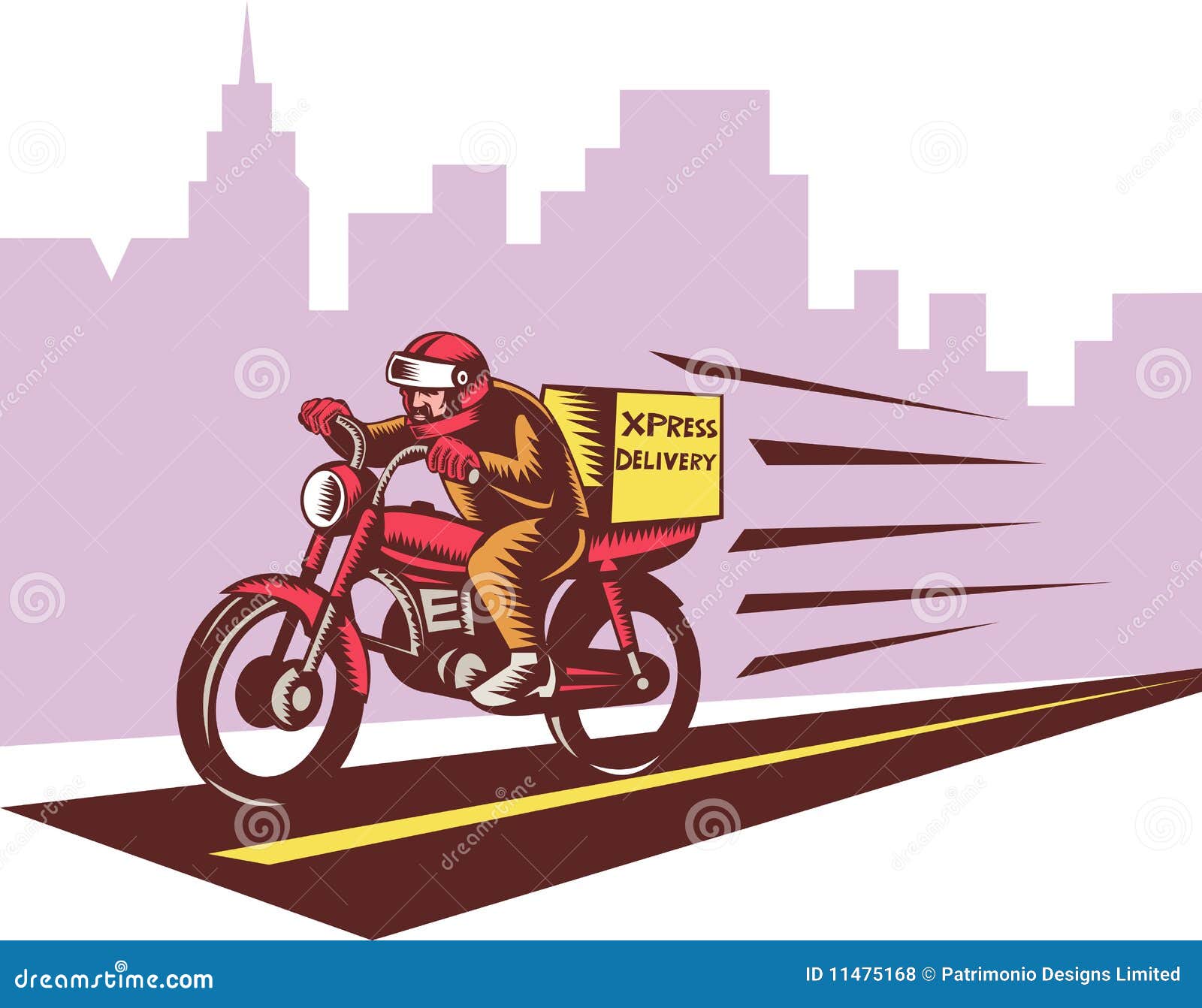 Courier Delivery Motorcycle Stock Illustrations – 9,090 Courier ...