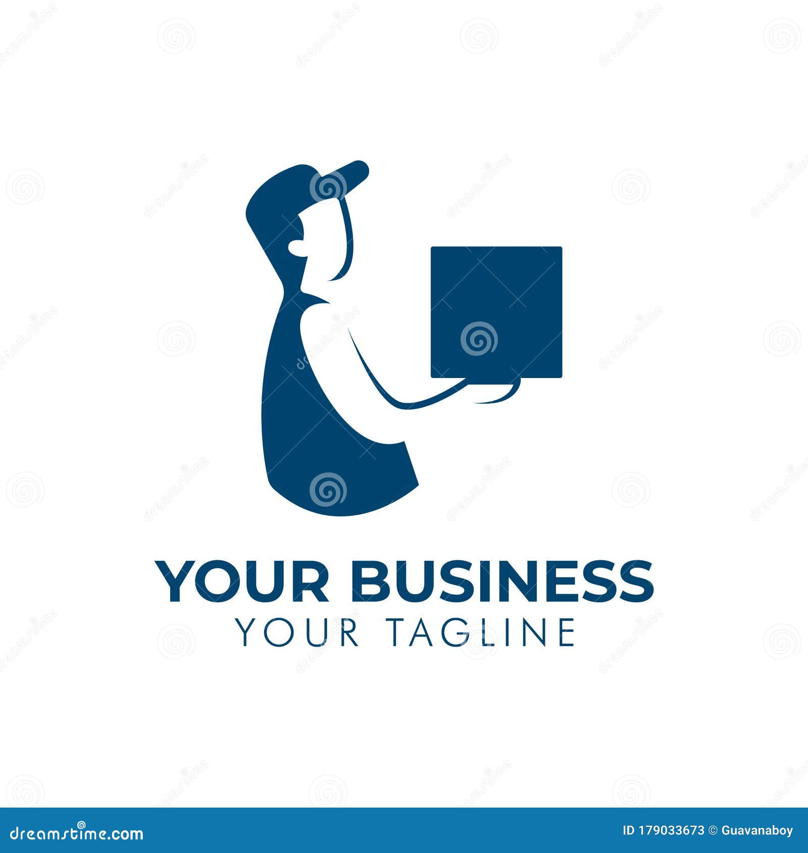 Courier for Delivery Service Vector Logo Template Stock Vector ...