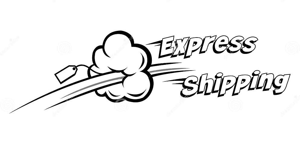 Courier express stock vector. Illustration of product - 9526901