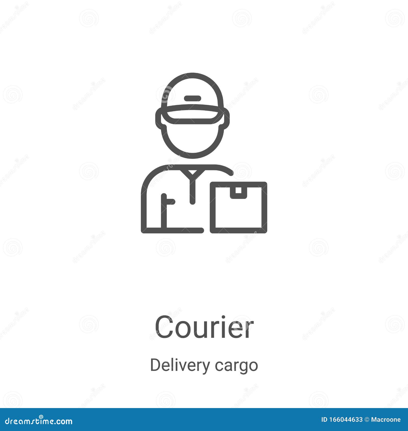 Courier Icon Vector from Delivery Cargo Collection. Thin Line Courier ...