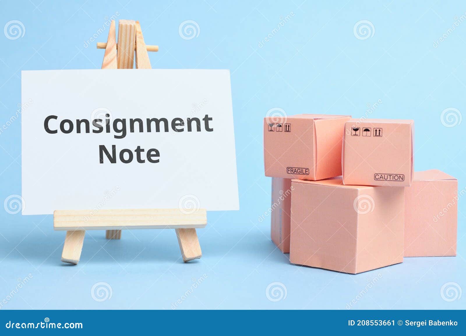 Courier Industry Term Consignment Note. Document for Escorting Cargo ...