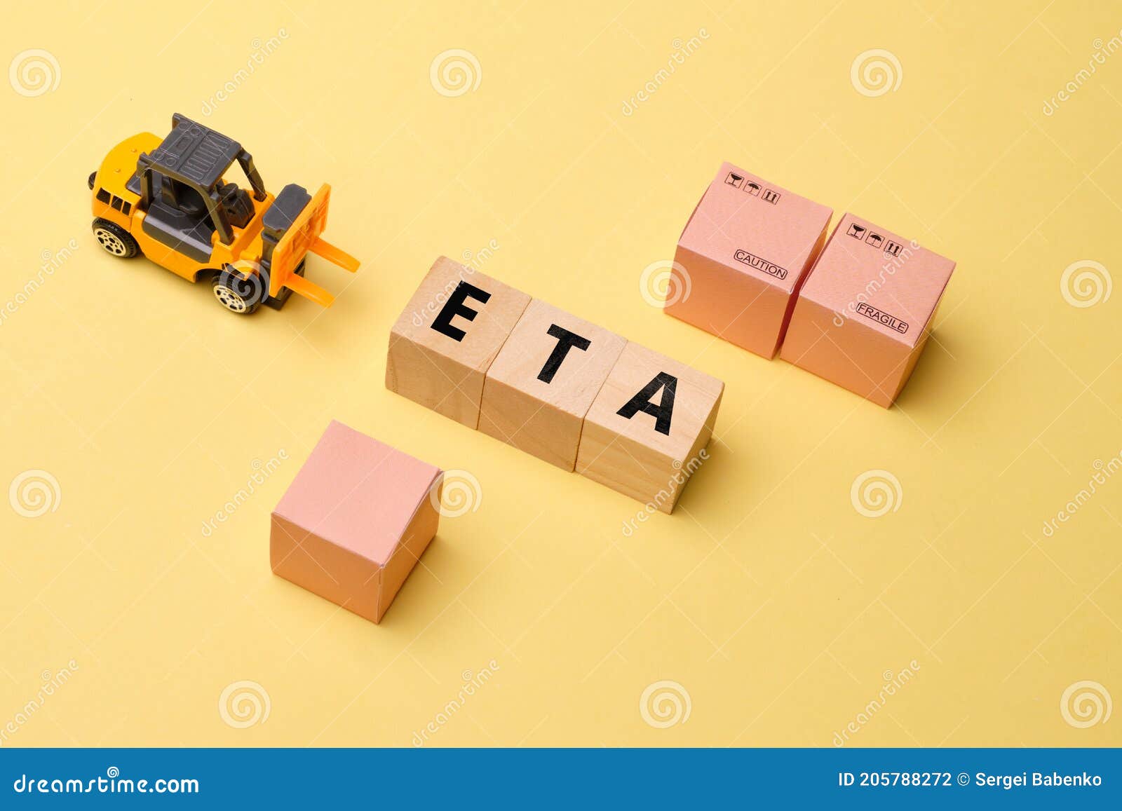 Courier Industry Term Estimated Time of Arrival ETA Stock Photo - Image ...