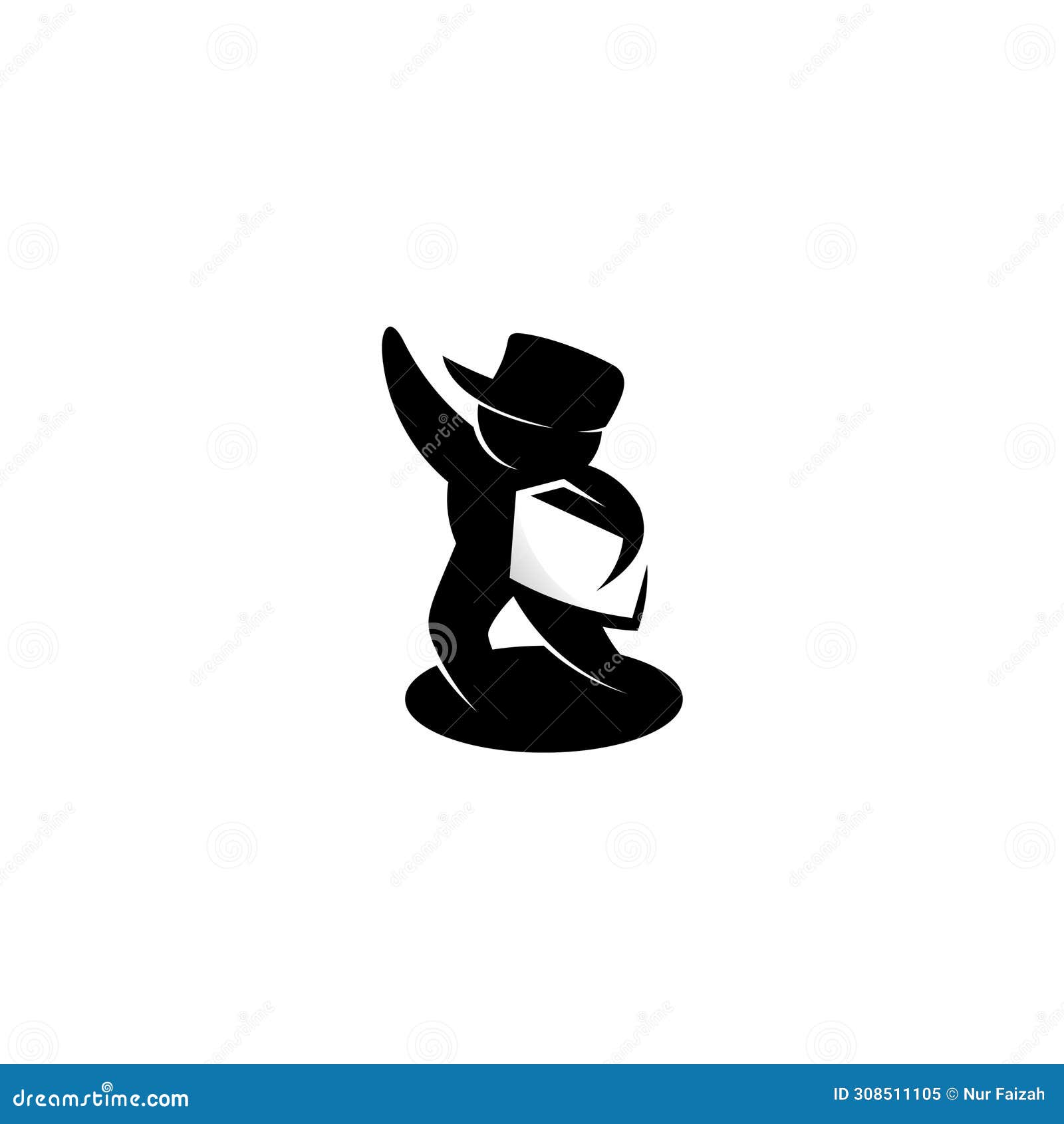 Courier Logo with Simple Design Template, Black Color, Box Stock Vector ...