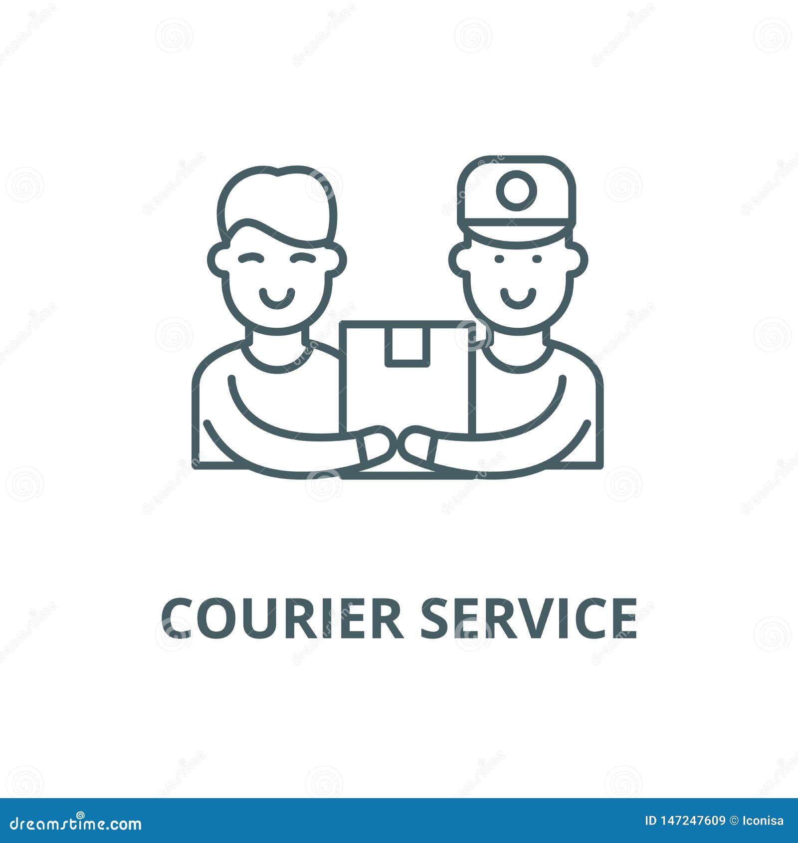 Courier Service Vector Line Icon, Linear Concept, Outline Sign, Symbol ... Courier Service Vector Line Icon, Linear Concept, Outline Sign, Symbol ...