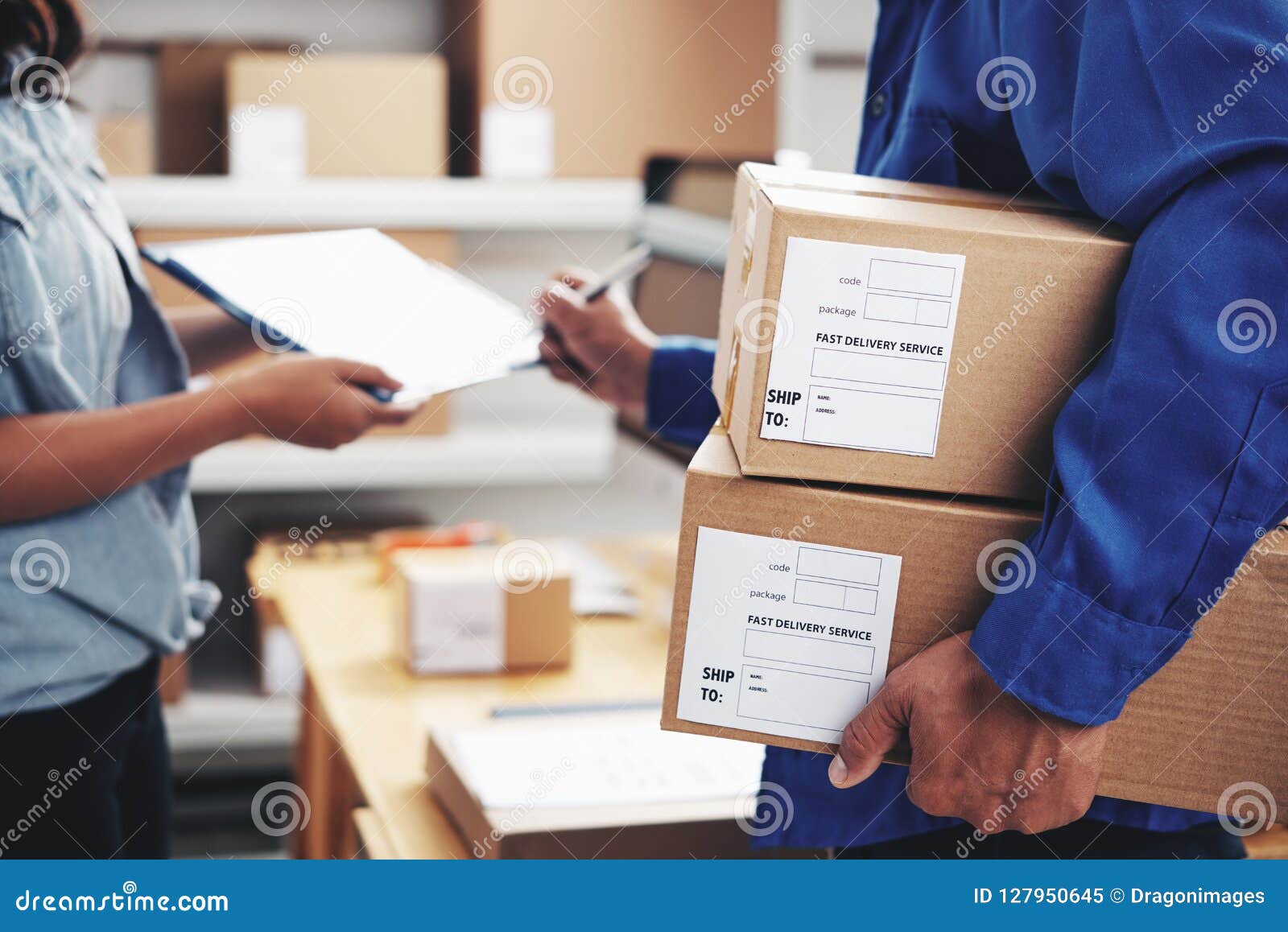 Courier signing document stock image. Image of post - 127950645
