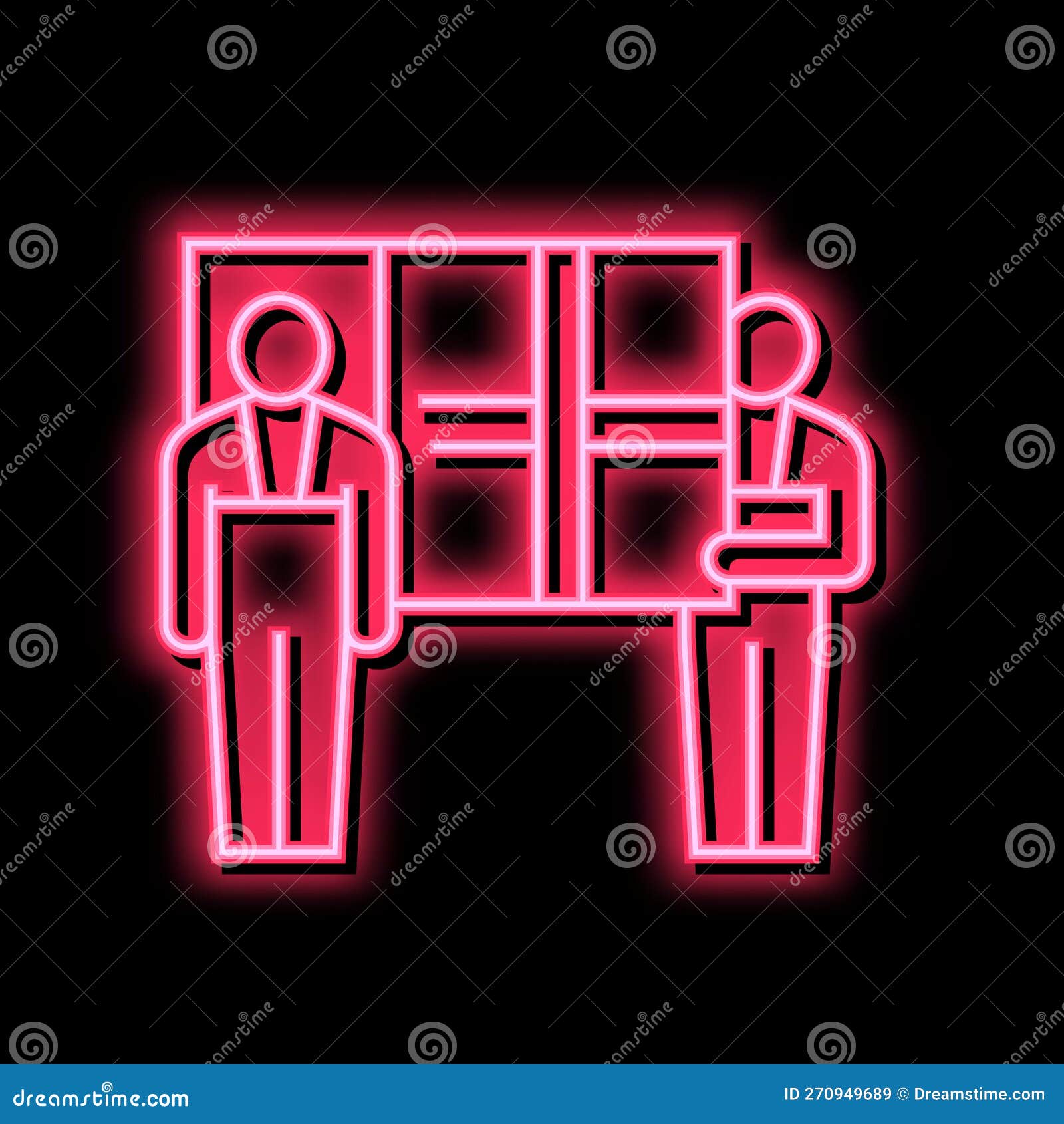 Couriers Delivery Box Neon Glow Icon Illustration Stock Vector ...