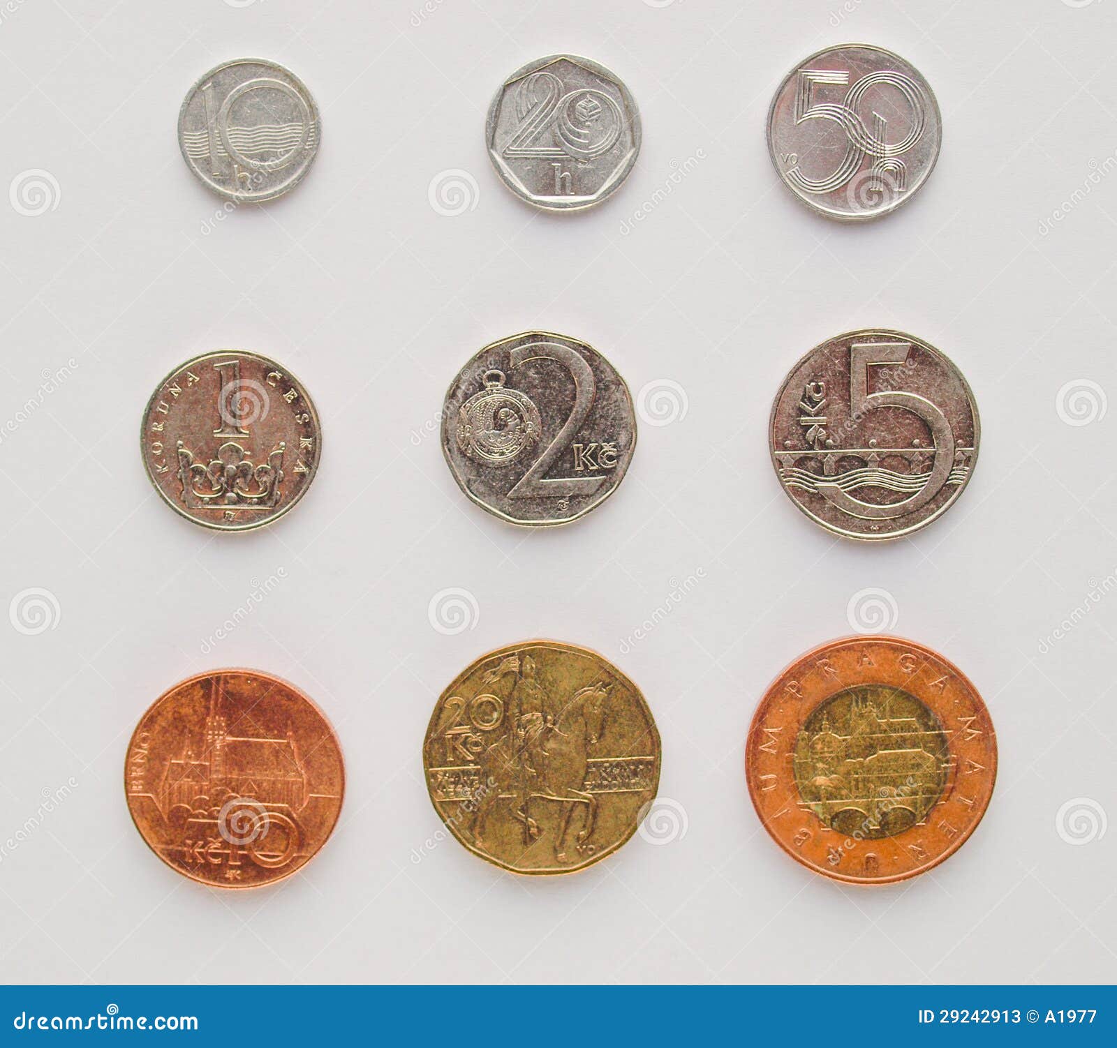 Couronnes Tchèques De Pièces De Monnaie Image stock - Image du gagnez ...