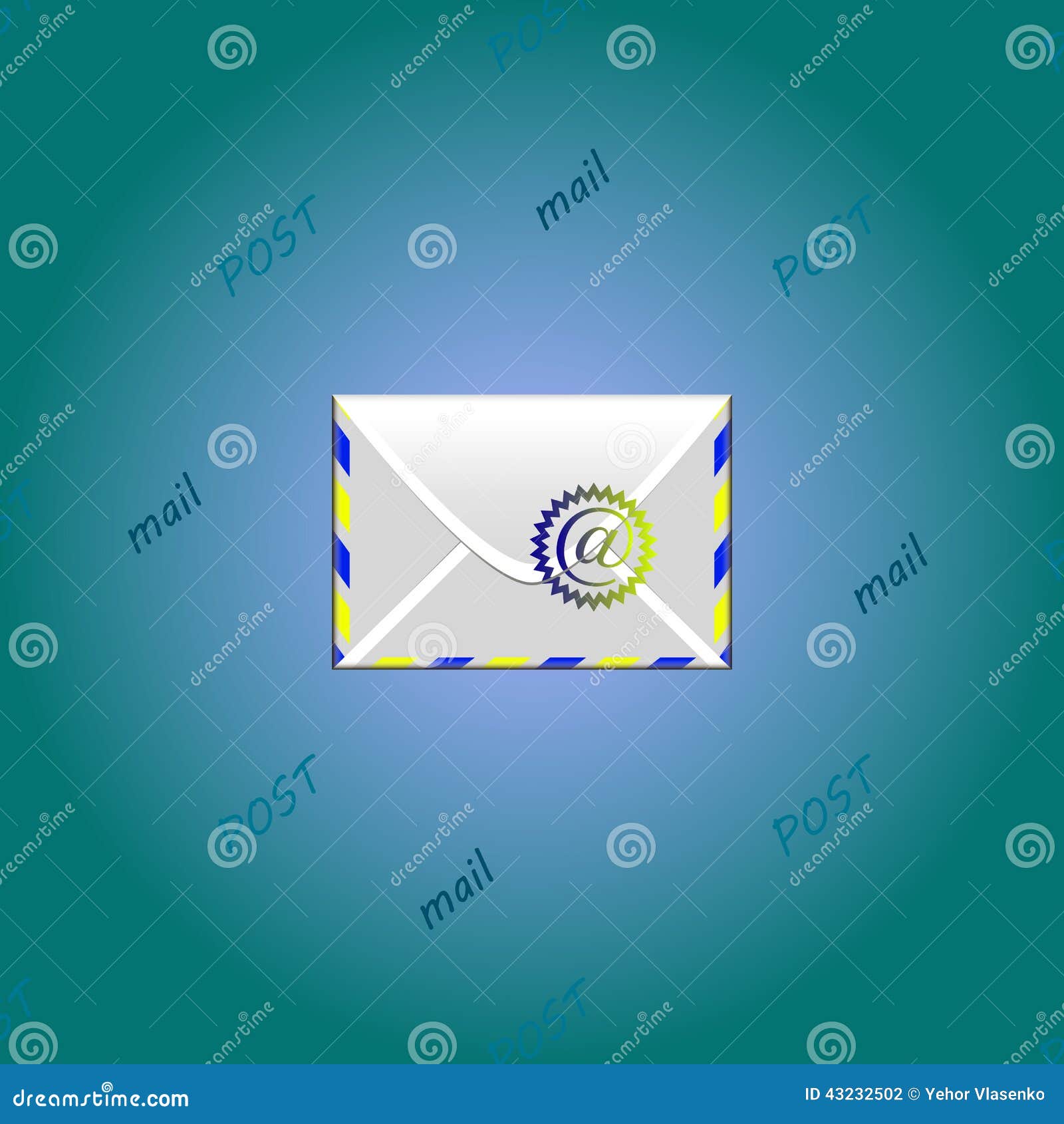 Courrier illustration de vecteur. Illustration du postal - 43232502
