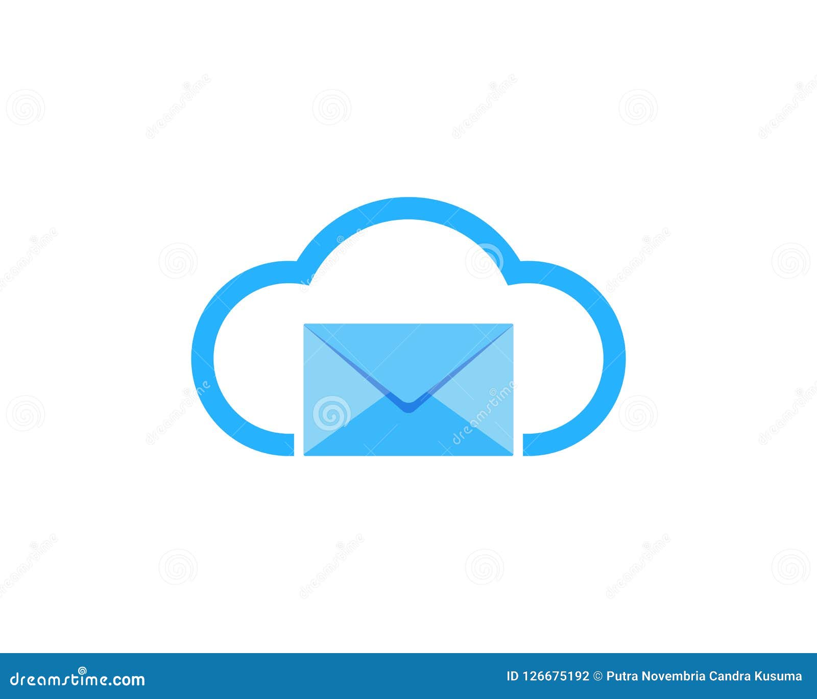 Courrier Logo Icon Design De Nuage Illustration de Vecteur ...